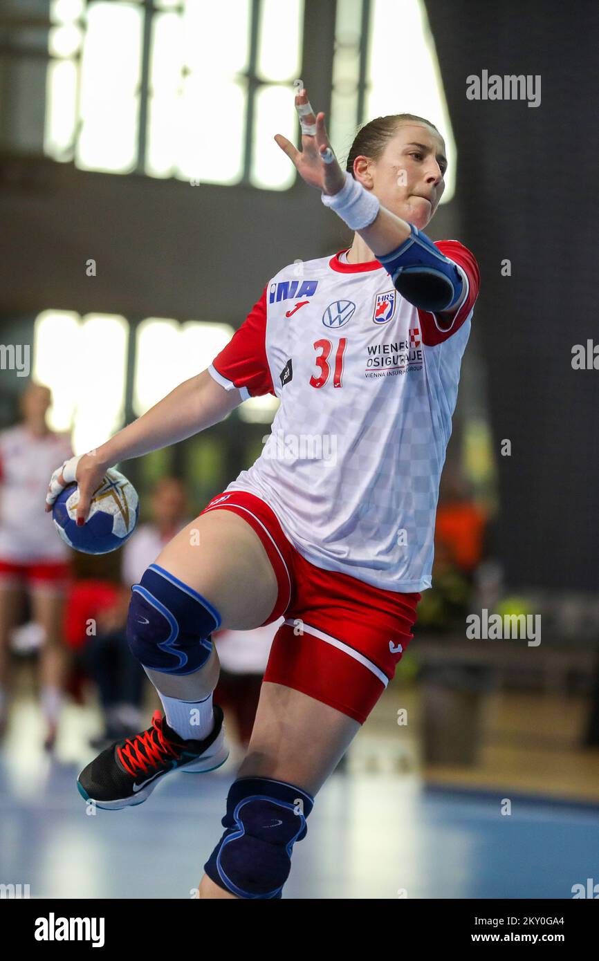 Ana Debelic of Croatia is seen during the final qualifying match ...