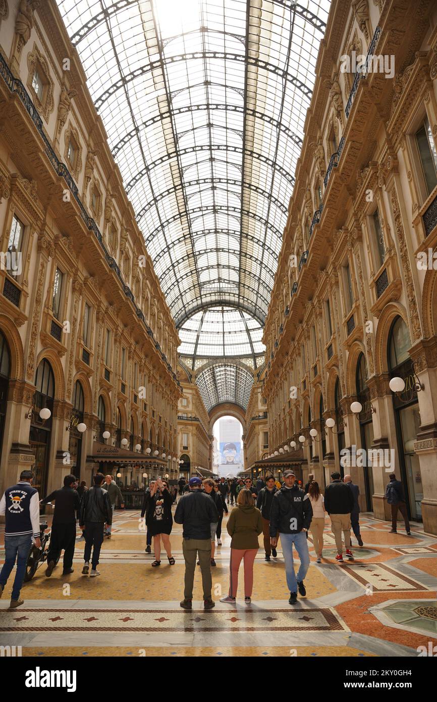 Galleria Vittorio Emanuele II is picturedn in Milan, Italy on April 23 ...