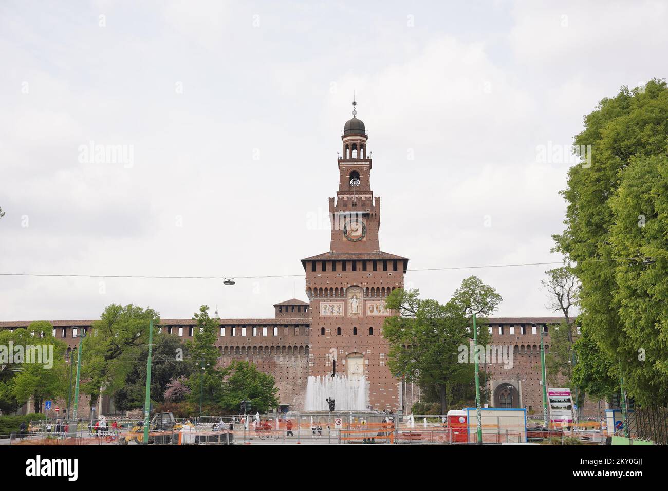 Castello Sforzesco (Sforza Castle) is pictured in Milan, Italy on April ...