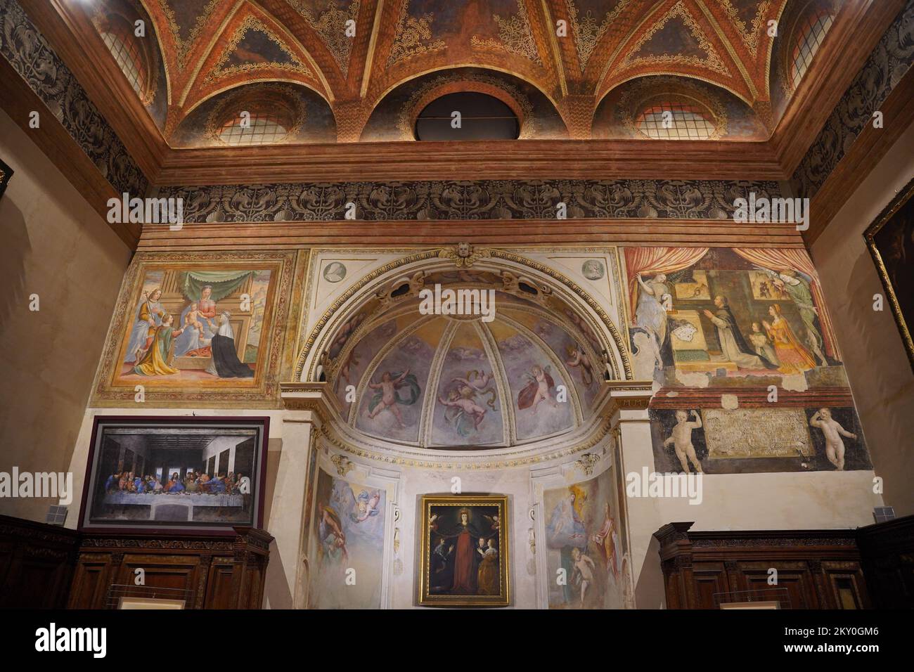 Santa Maria delle Grazie is seen in Milan, Italy on April 23, 2022 ...