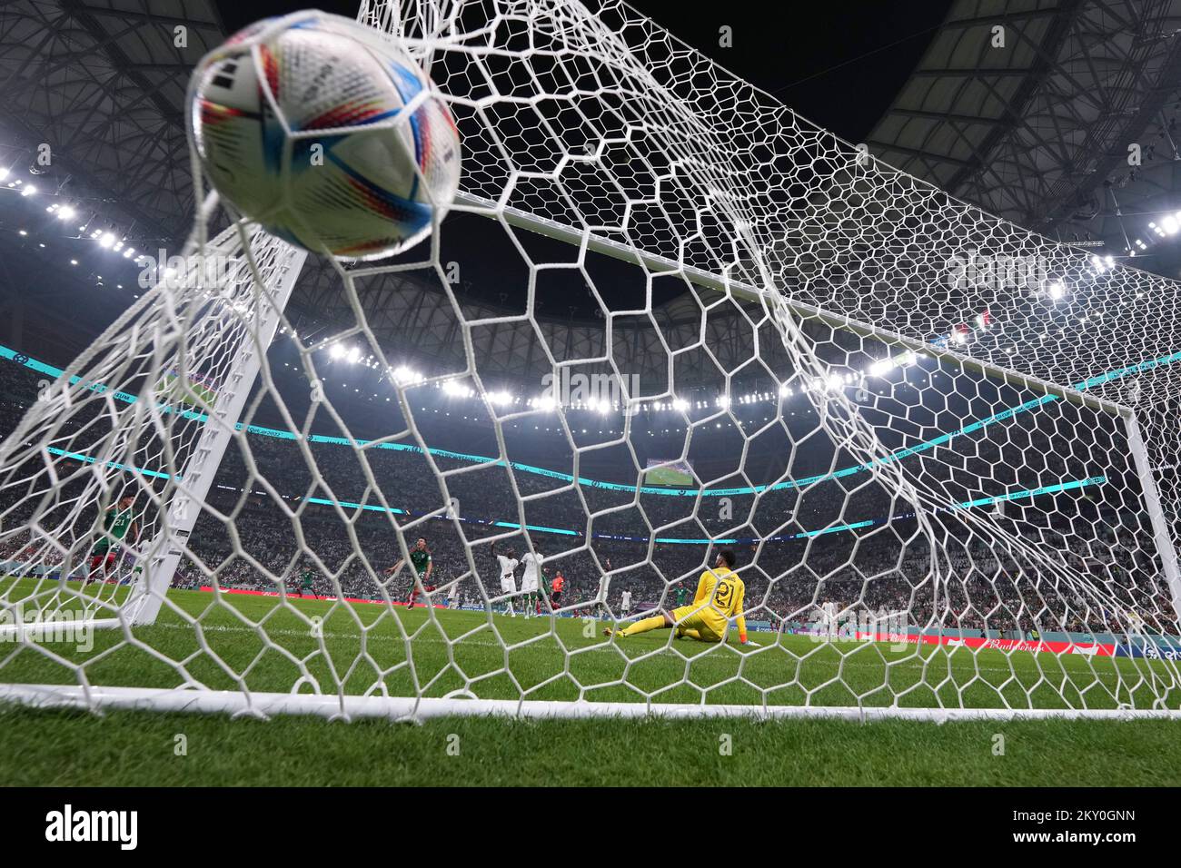Lusail, Qatar. 30th Nov, 2022. Mohammed Alowais, goalkeeper of Saudi ...