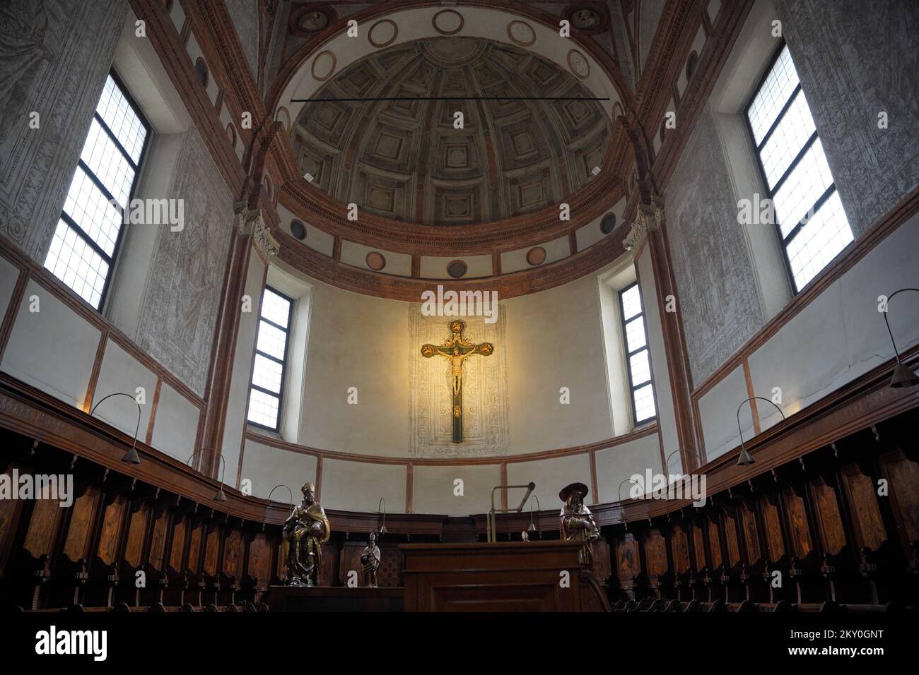 Santa Maria delle Grazie is seen in Milan, Italy on April 23, 2022 ...
