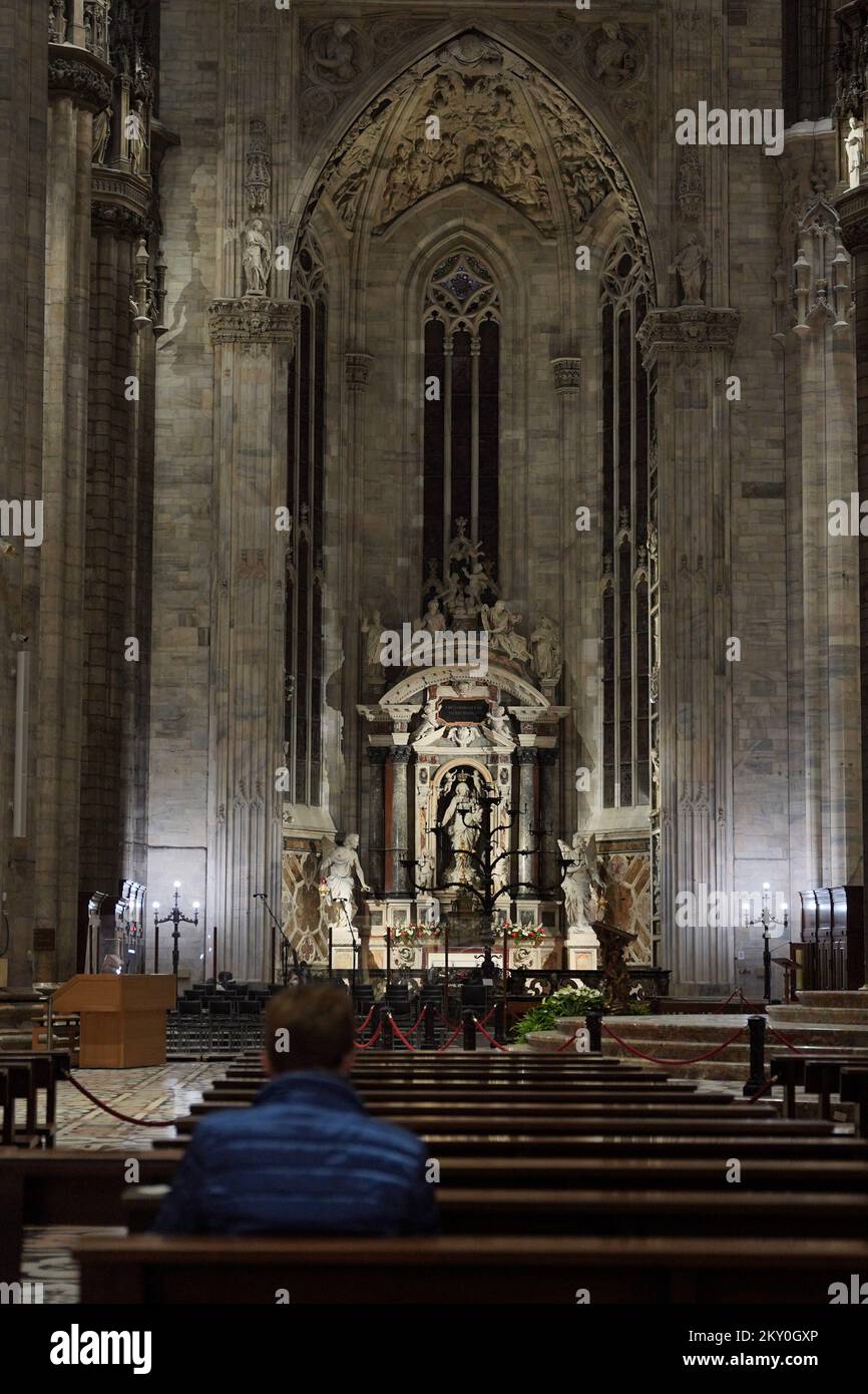 Milan Cathedral (Duomo di Milano) is pictured in Milan, Italy on April ...