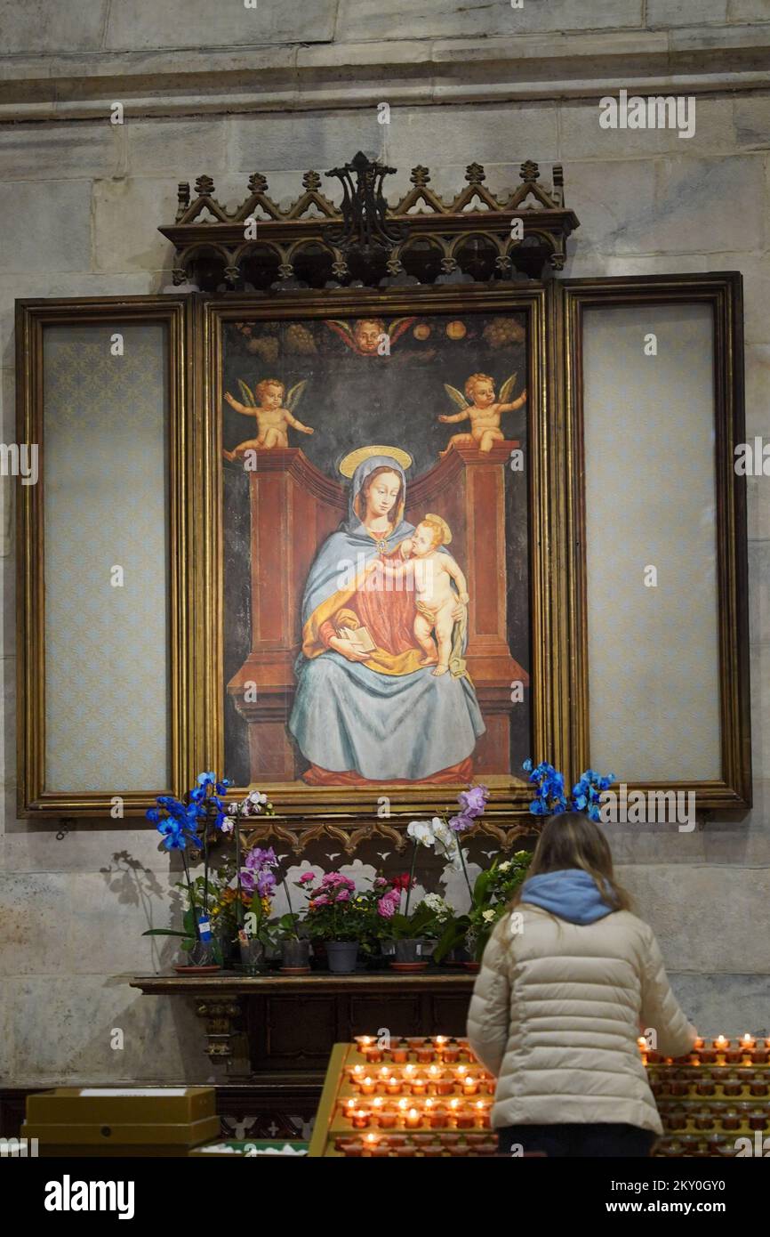 Milan Cathedral (Duomo di Milano) is pictured in Milan, Italy on April ...