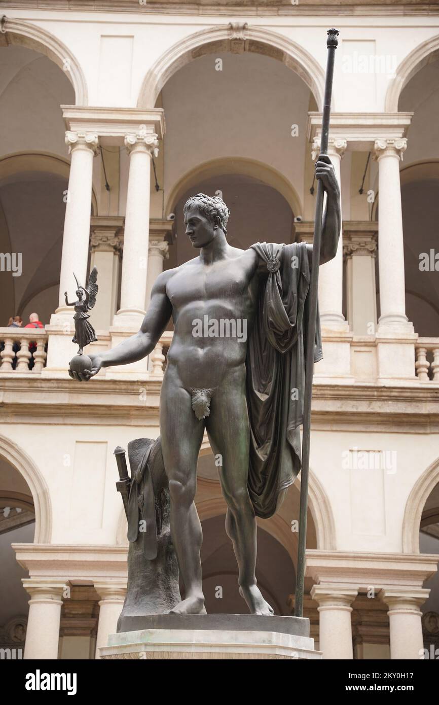 Palazzo di Brera is pictured in Milan, Italy on April 23, 2022. Photo ...