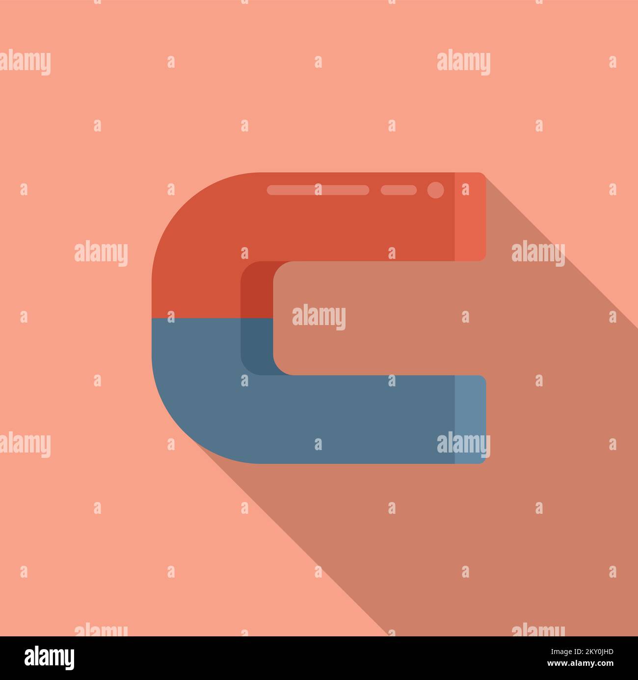 Research magnet icon flat vector. Lab scientist. Dna test Stock Vector ...