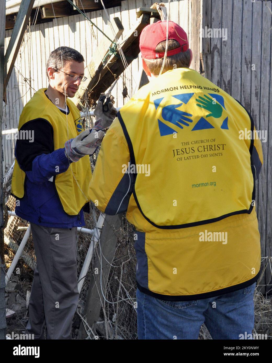 Mormon helping hands hi-res stock photography and images - Alamy