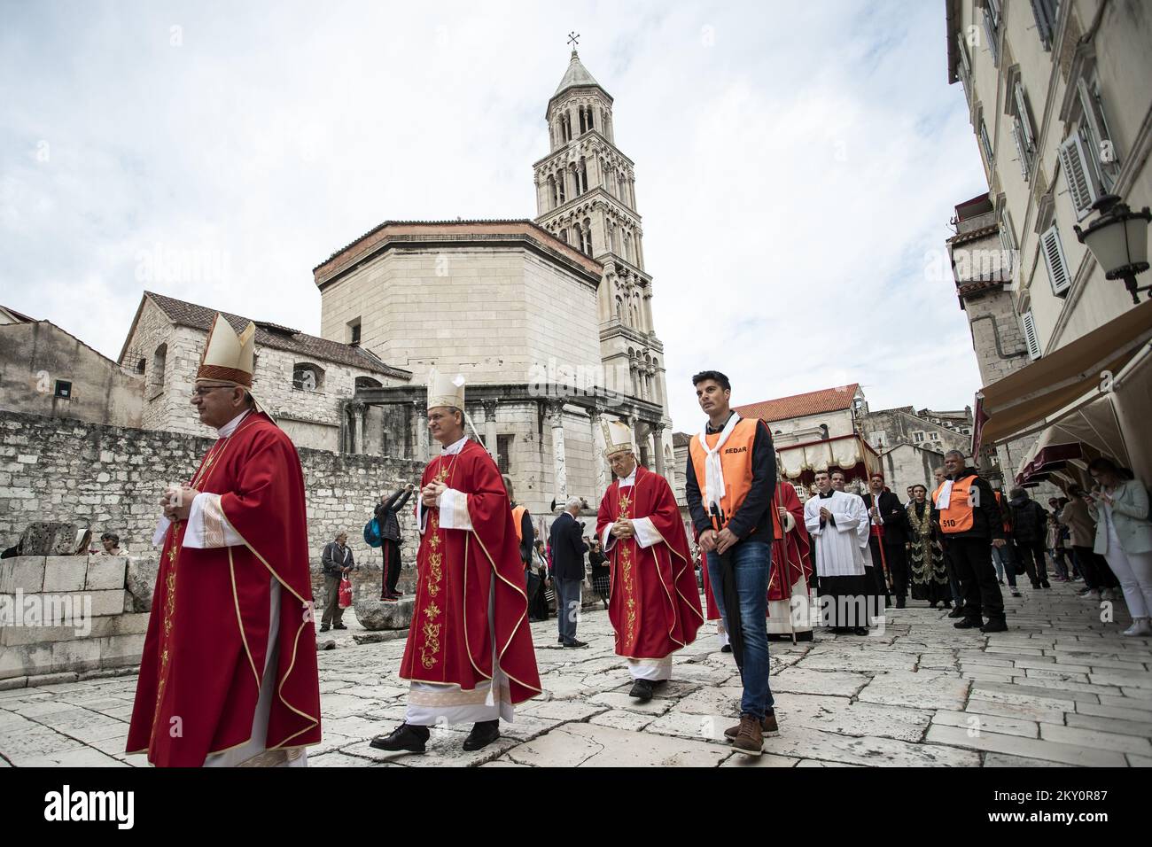 People participate in annual St. Domnius procession in Split, Croatia ...