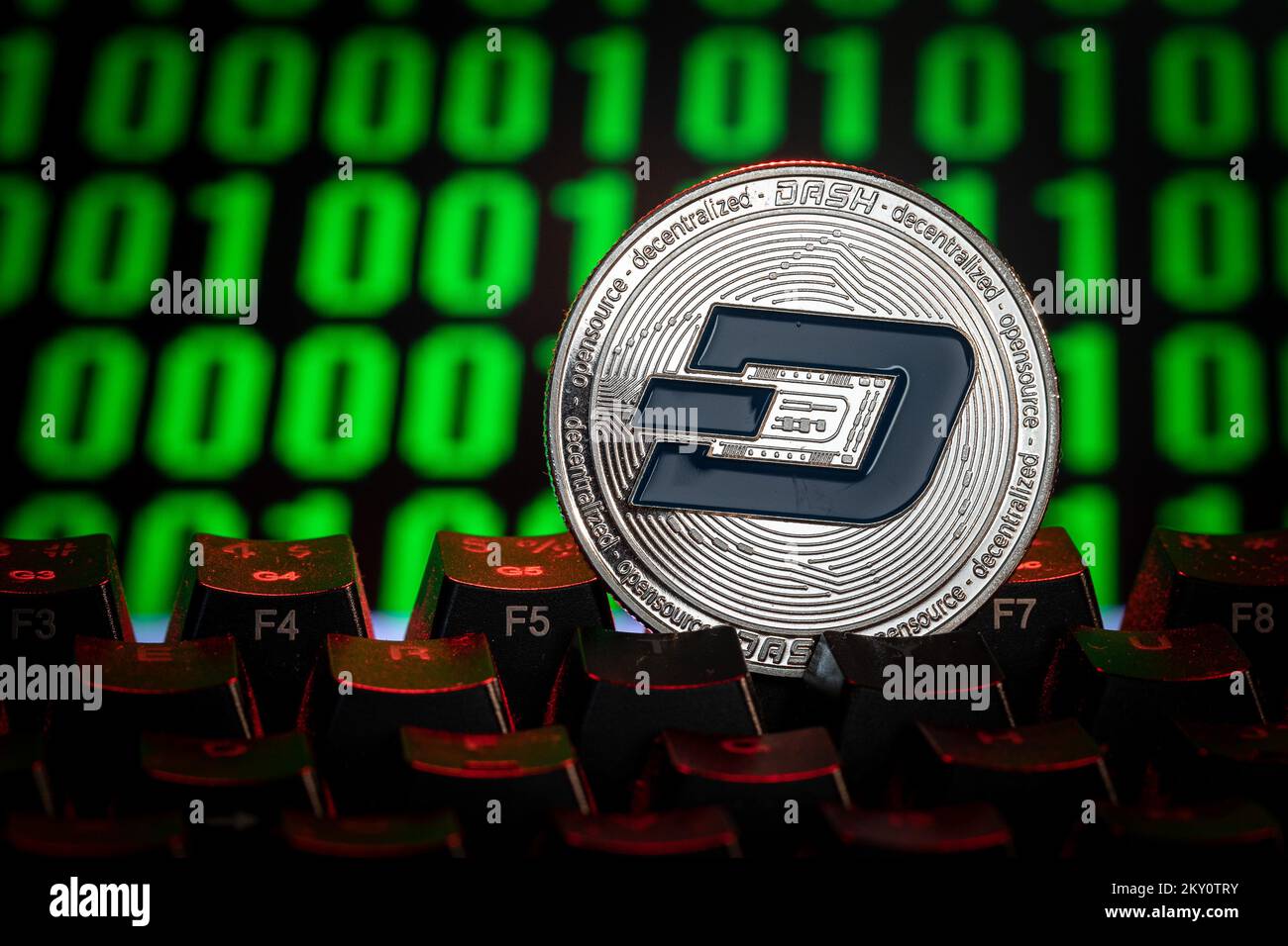 Physical Dash replica is seen on a computer keyboard. Photo: Davor ...