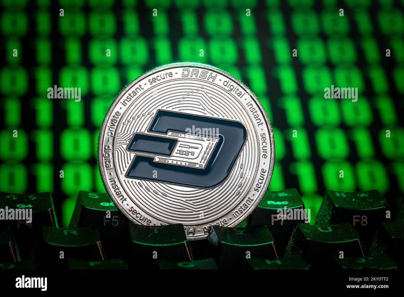 Physical Dash replica is seen on a computer keyboard. Photo: Davor ...