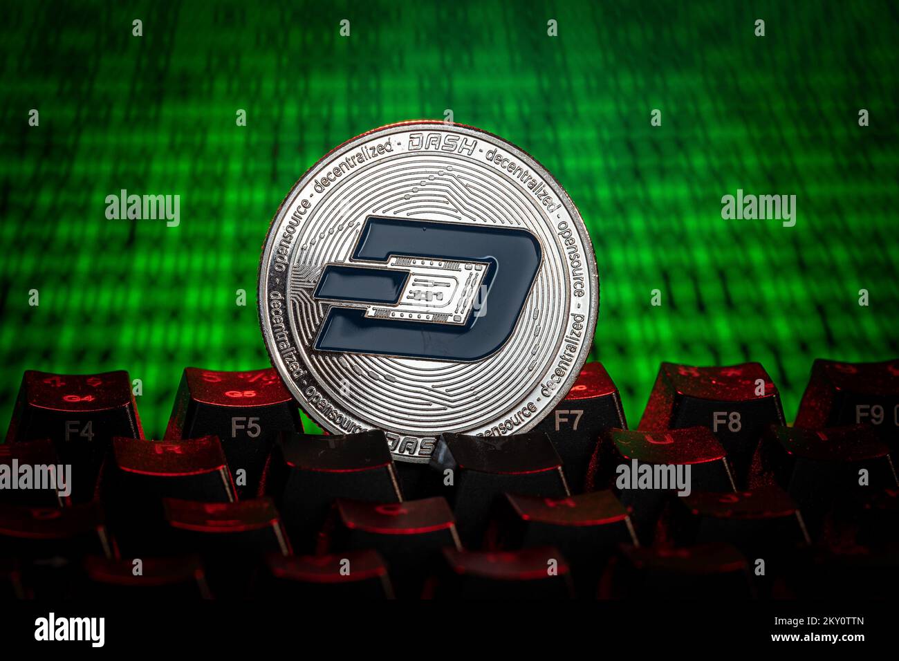 Physical Dash replica is seen on a computer keyboard. Photo: Davor ...