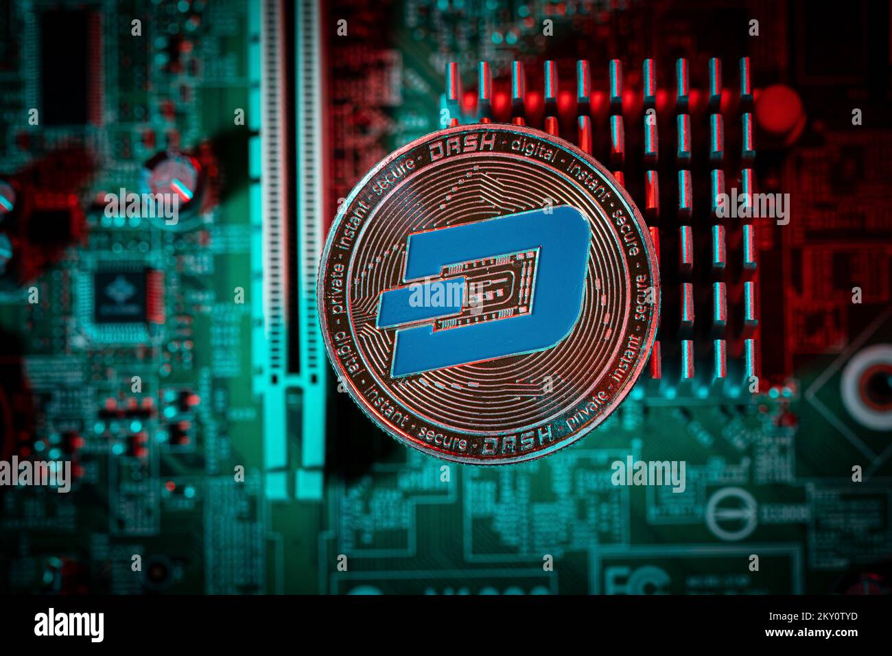 Physical Dash replica is seen on a computer motherboard. Photo: Davor ...