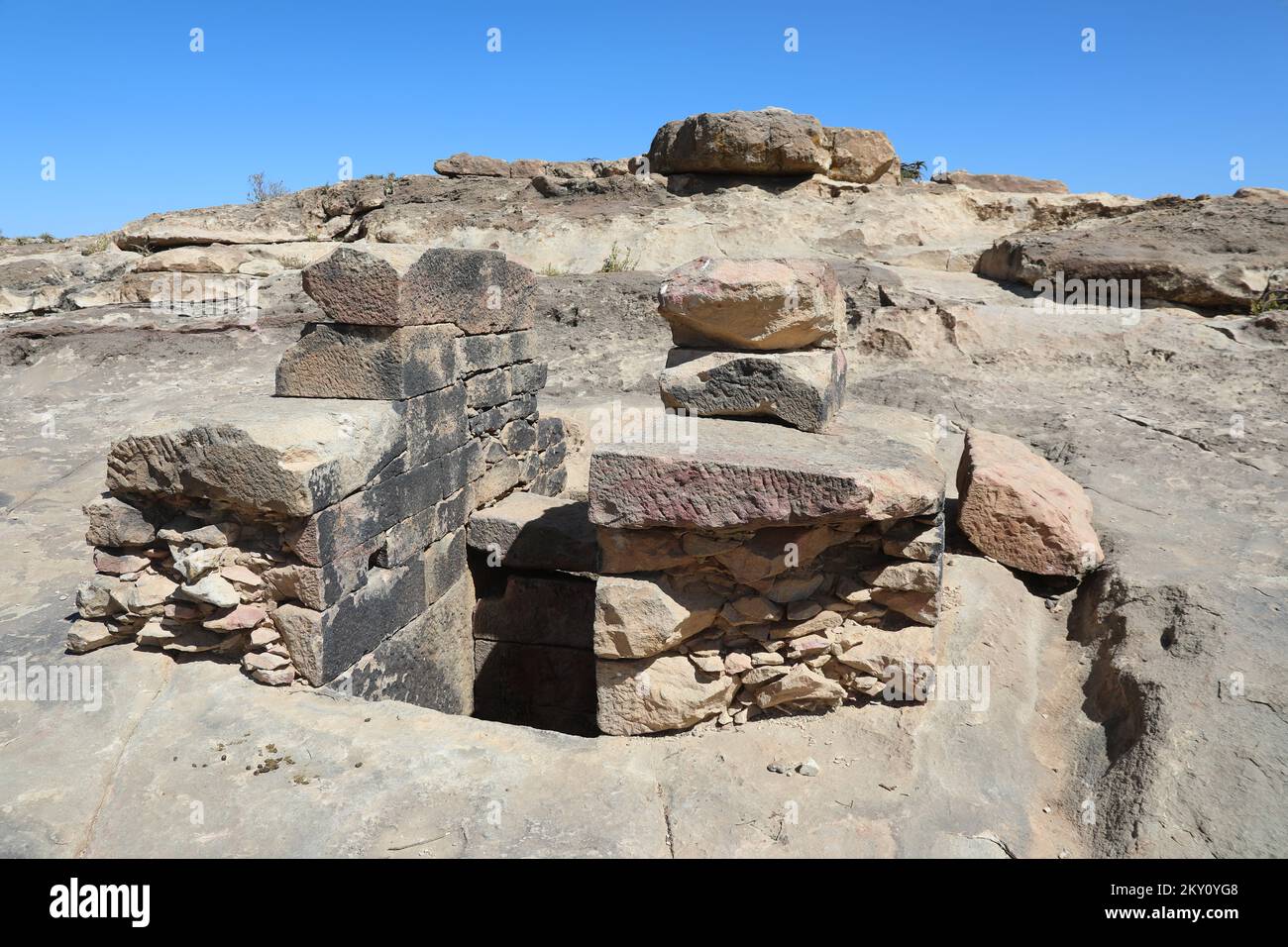 Prehistoric tomb entrance at Qohaito in Eritrea Stock Photo - Alamy