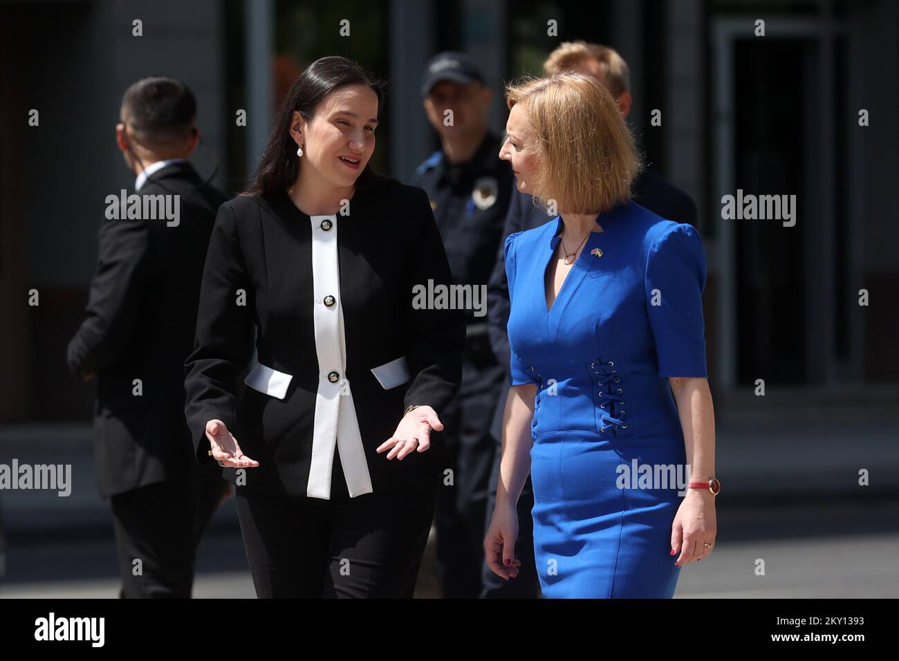 Benjamina Karic Mayor of Sarajevo and Elizabeth Truss UK Secretary of ...