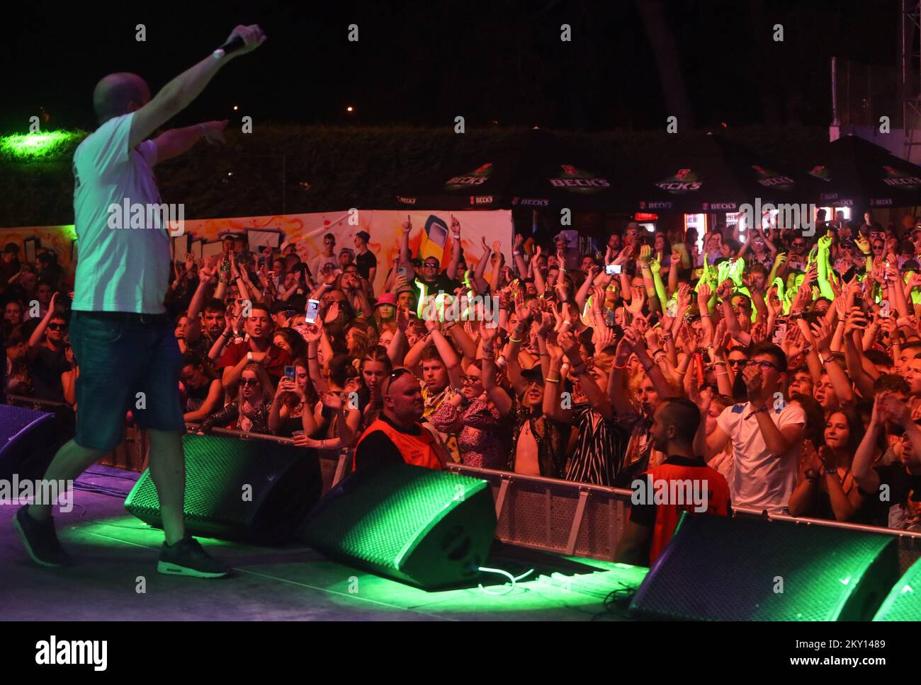 Croatian rap artists VojkoV perform on a first day of Sea Star Festival ...