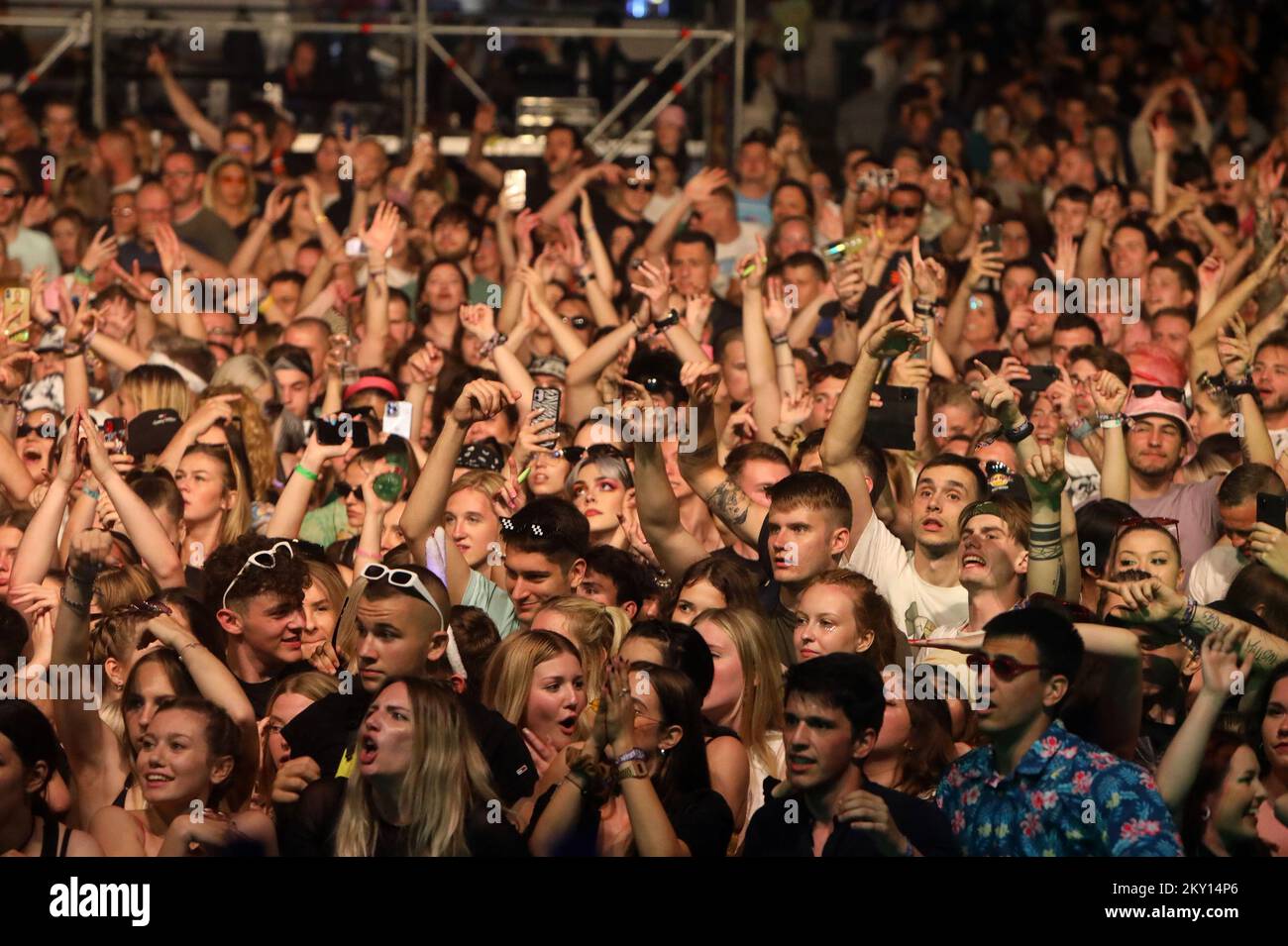 Croatian rap artists VojkoV perform on a first day of Sea Star Festival ...