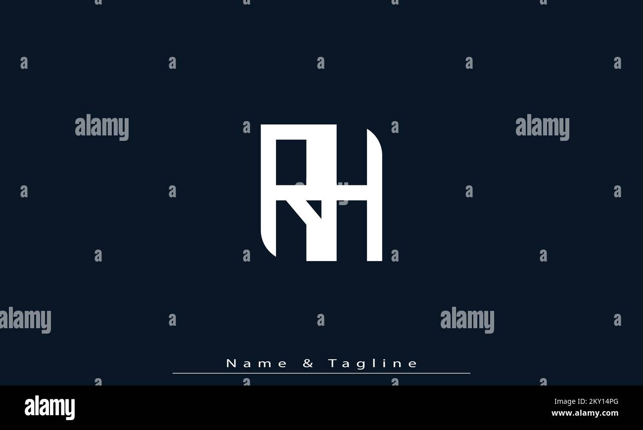 Alphabet letters Initials Monogram logo RH , HR Stock Vector Image ...
