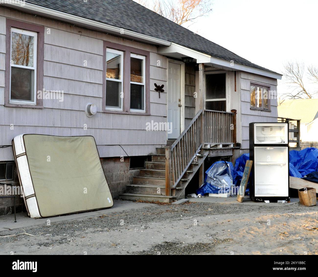 Household Items Destroyed by Storm Surge Flooding. Connecticut ...