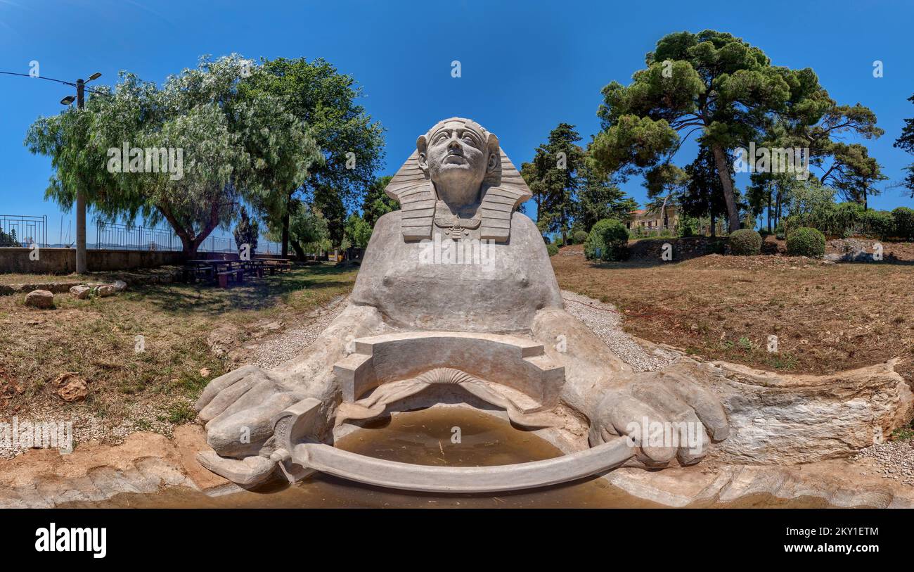 After several months of restoration work, the Sphinx statue appeared ...