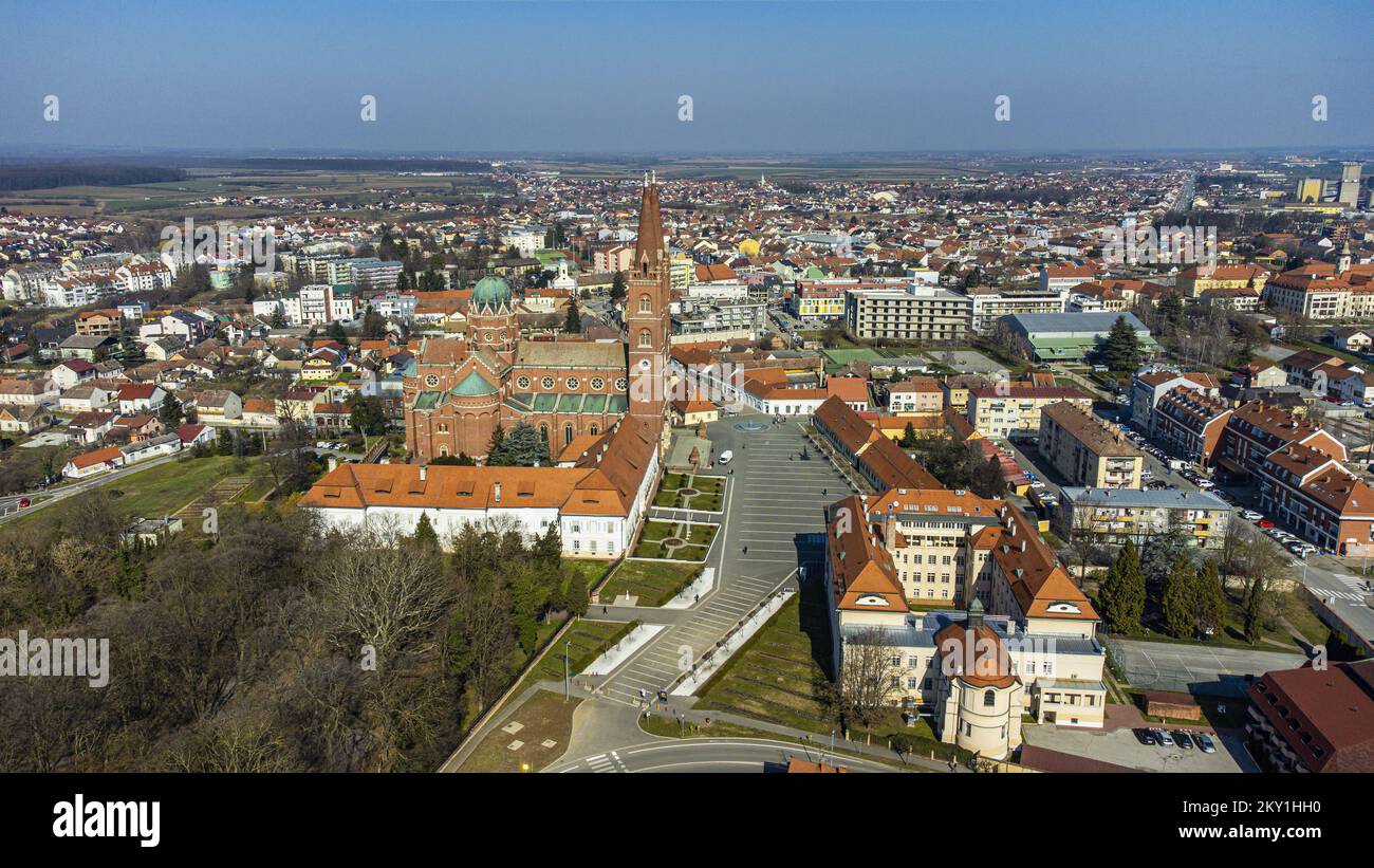 Aerial view of theÂ Djakovo CathedralÂ orÂ Cathedral basilica of St ...