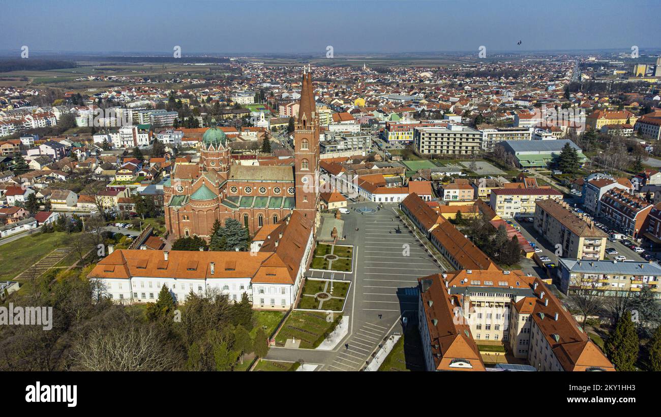 Aerial view of theÂ Djakovo CathedralÂ orÂ Cathedral basilica of St ...