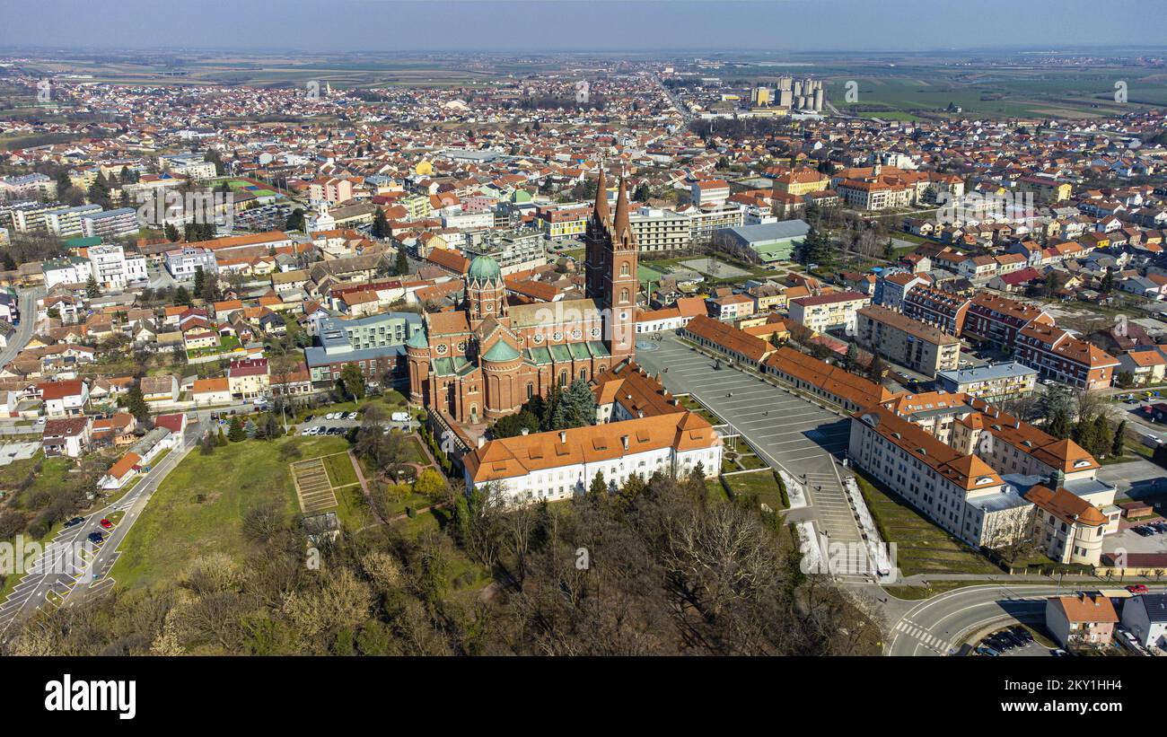 Aerial view of theÂ Djakovo CathedralÂ orÂ Cathedral basilica of St ...