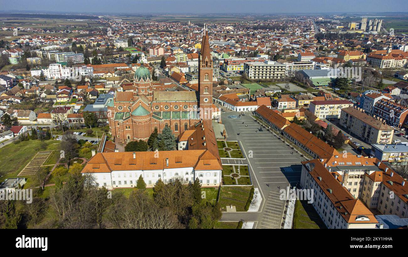Aerial view of theÂ Djakovo CathedralÂ orÂ Cathedral basilica of St ...