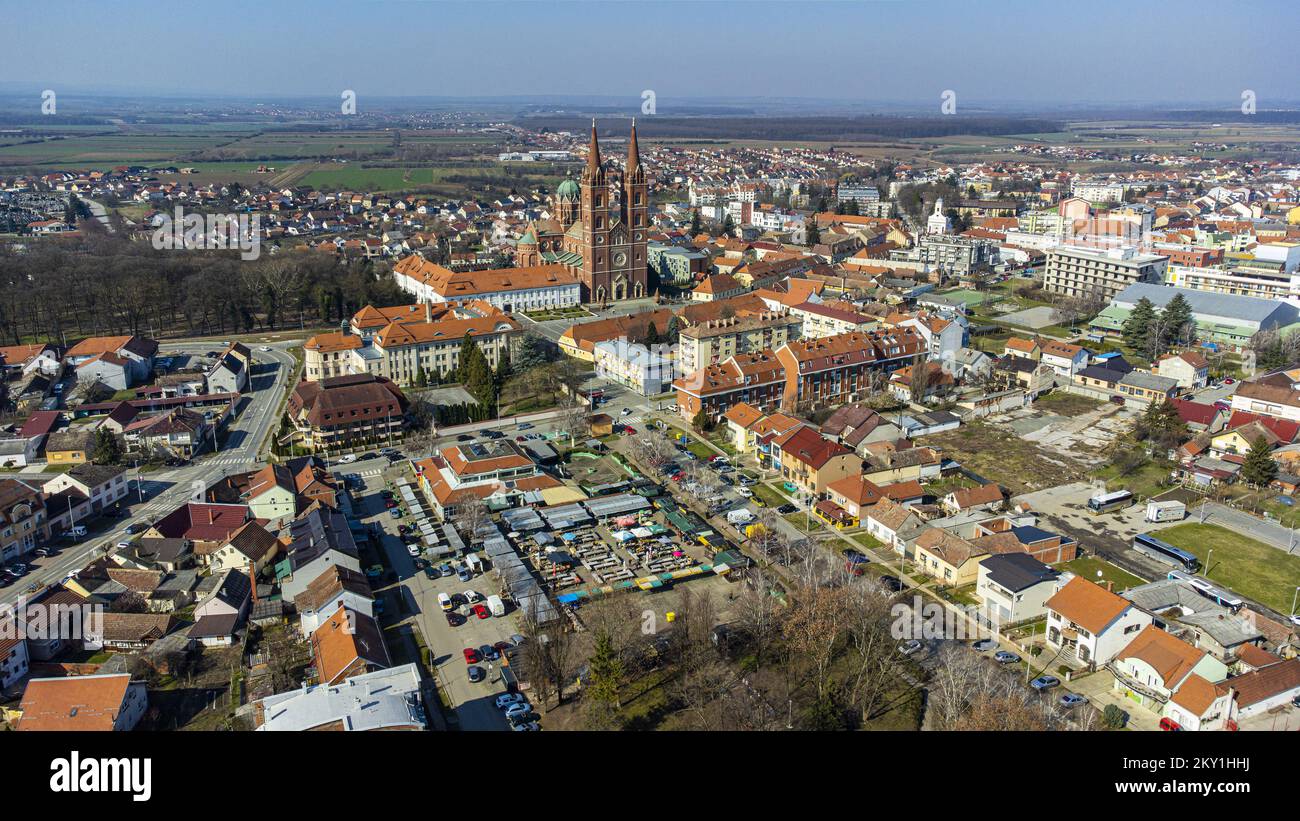 Aerial view of theÂ Djakovo CathedralÂ orÂ Cathedral basilica of St ...