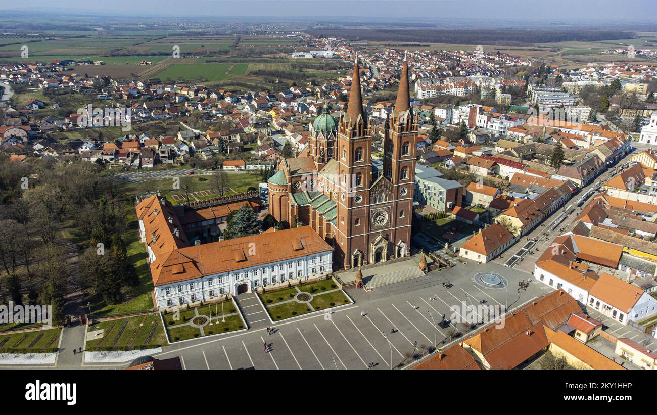 Aerial view of theÂ Djakovo CathedralÂ orÂ Cathedral basilica of St ...