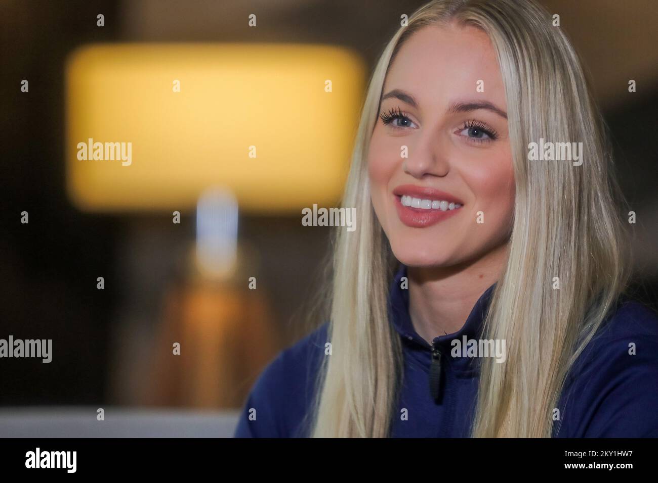Croatian football player Ana Maria Markovic photo shooting in Porec ...