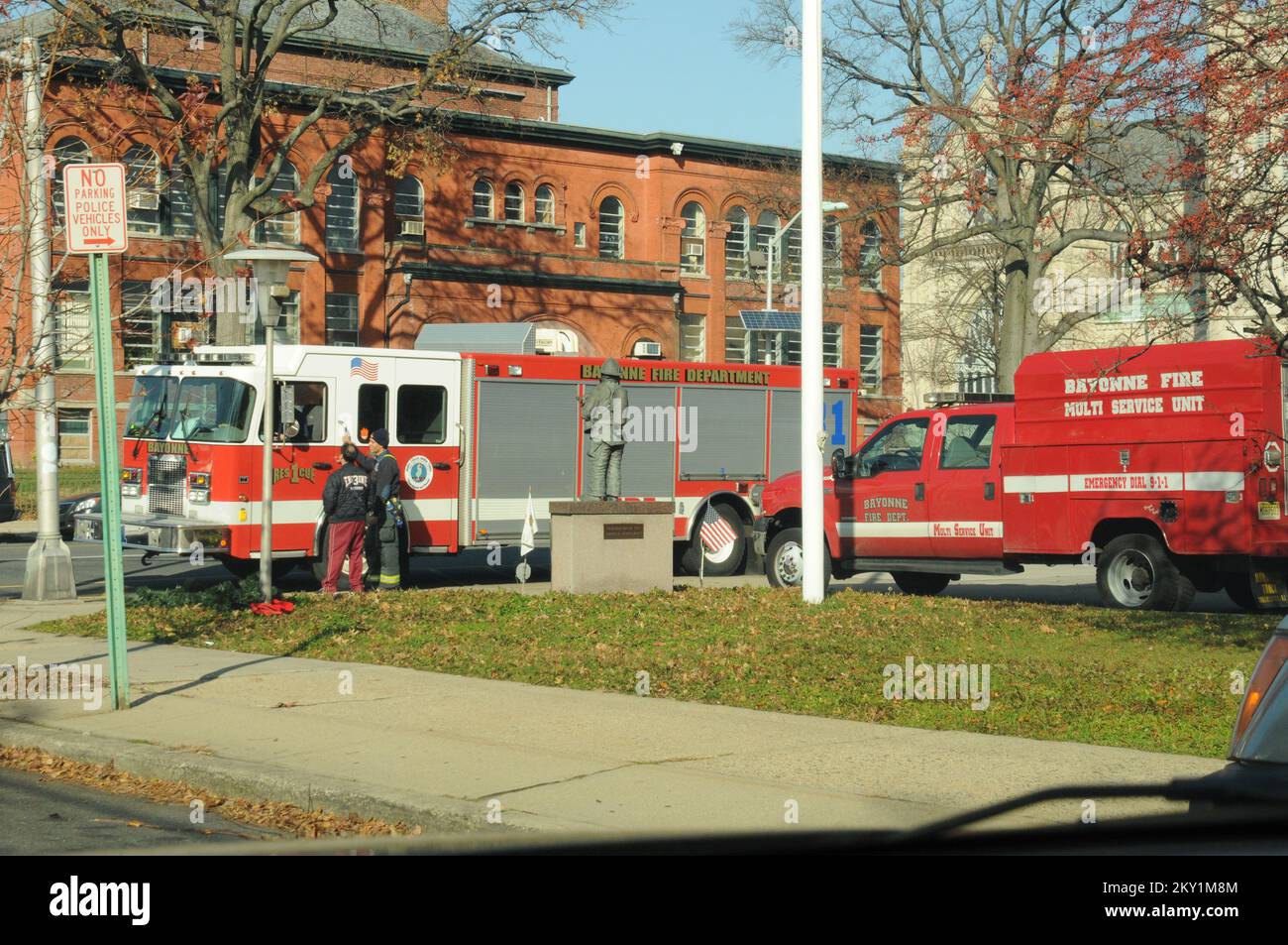 Bayonne Fire Dept Equipment and Personnel. New Jersey Hurricane Sandy ...