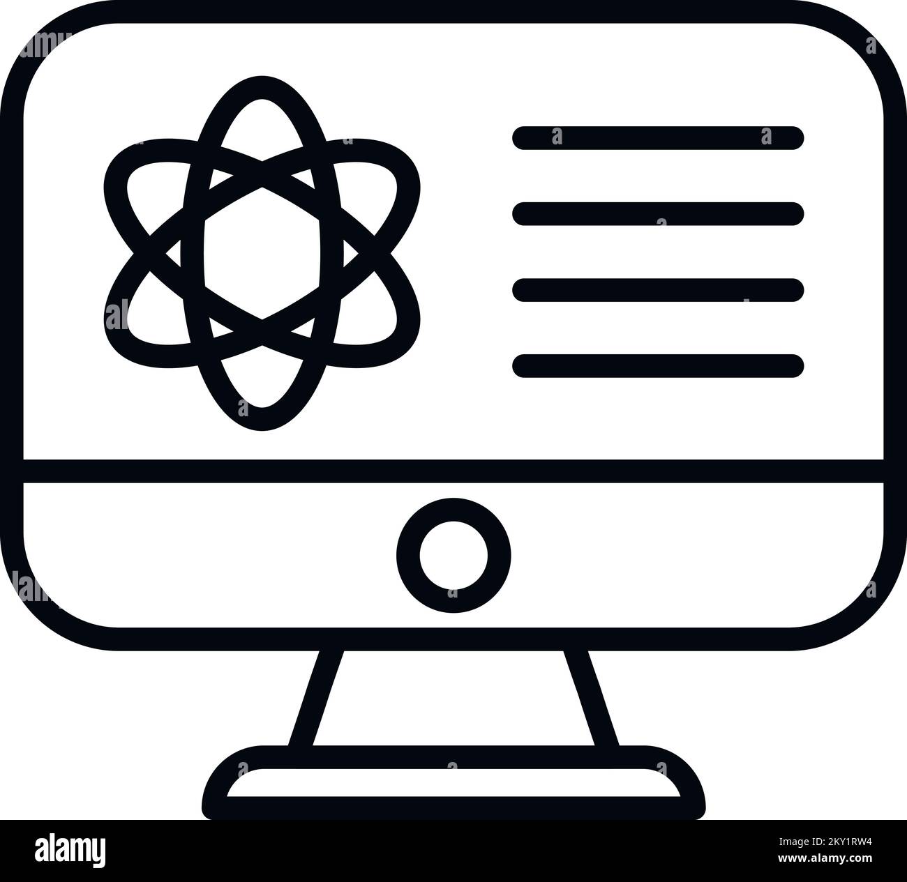 Monitor computer lab icon outline vector. Research laboratory ... Monitor computer lab icon outline vector. Research laboratory ...