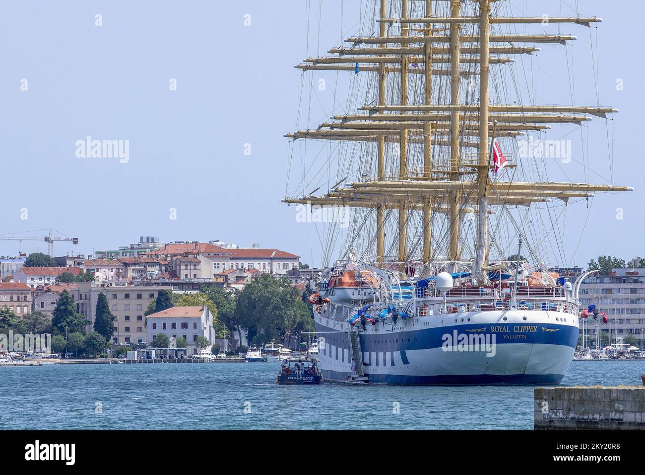 Photo taken on June 27 shows 134.8 meters long sailing ship Royal ...