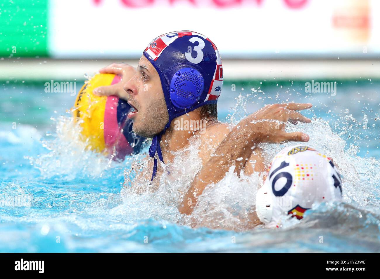 BUDAPEST, HUNGARY - JULY 1: Loren Fatovic of Croatia in possession ...