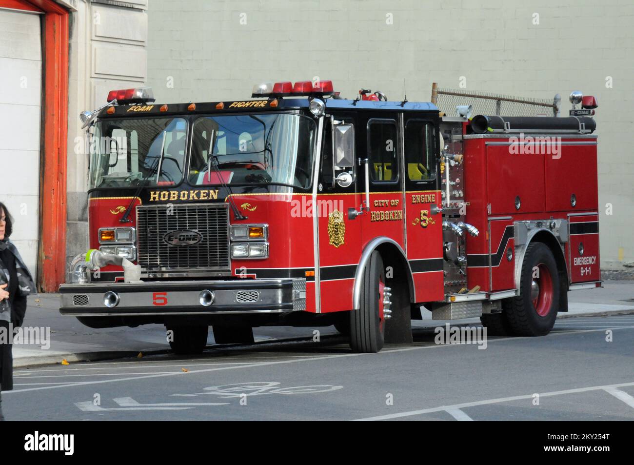 Fire Truck Outside Damaged Fire Station. New Jersey Hurricane Sandy ...