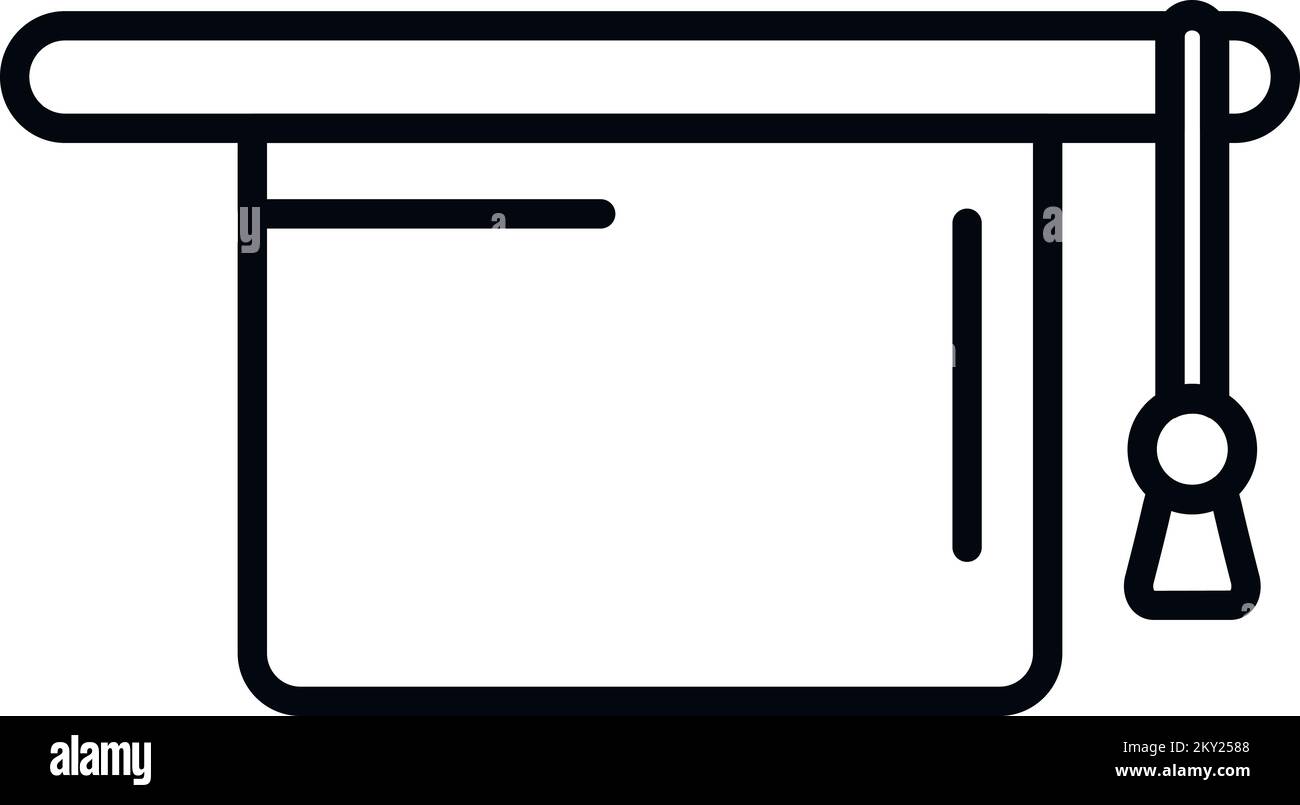 Graduation hat icon outline vector. Scientist test. Chemistry doctor ...