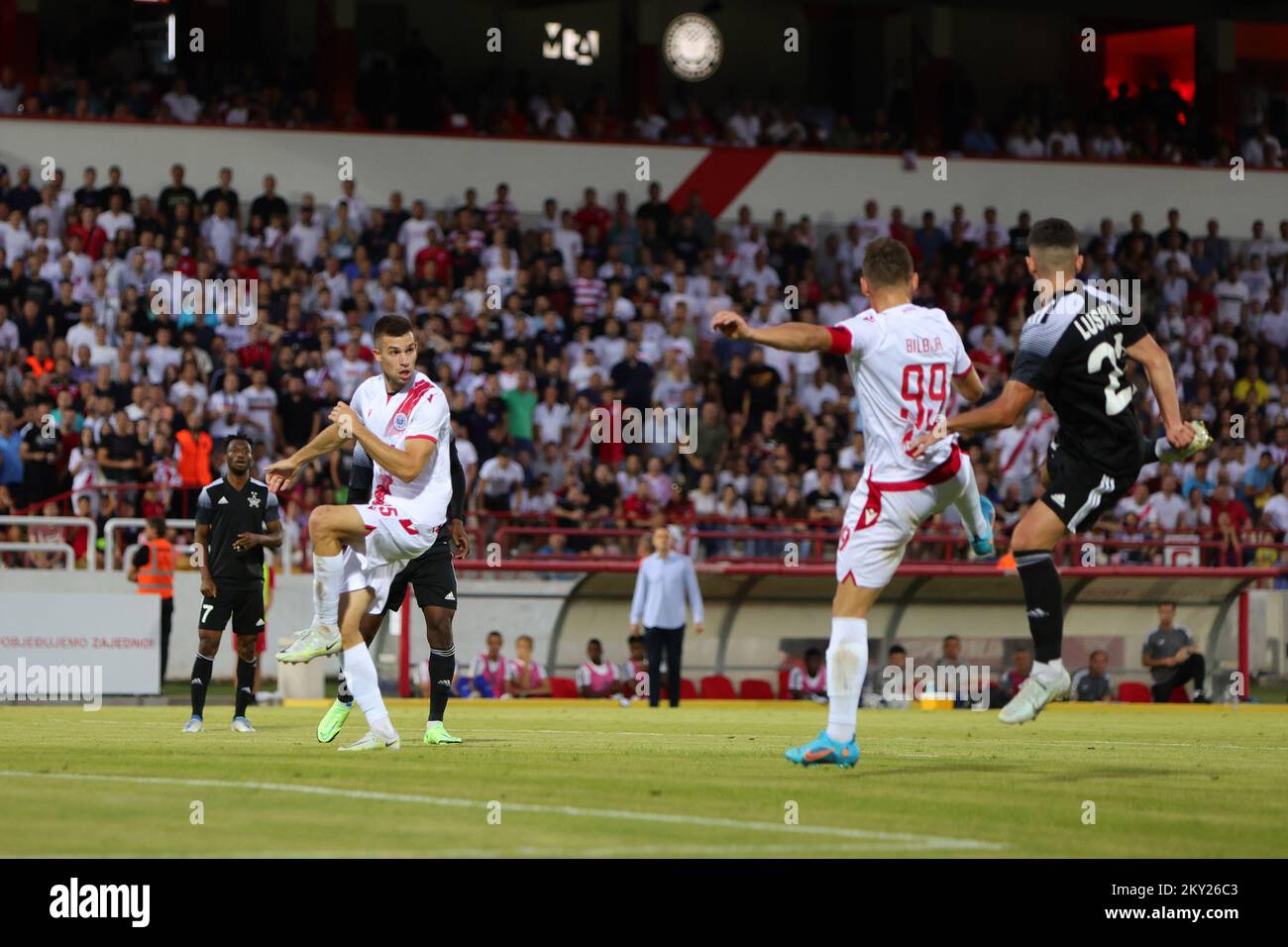 UEFA Champions League 2022/2023 season first qualifying round match between HSK Zrinjski Mostar ...