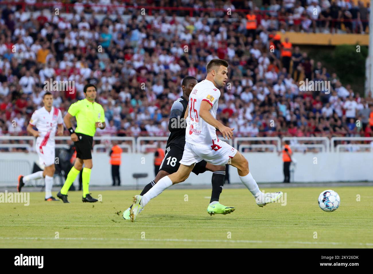 UEFA Champions League 2022/2023 season first qualifying round match between HSK Zrinjski Mostar ...