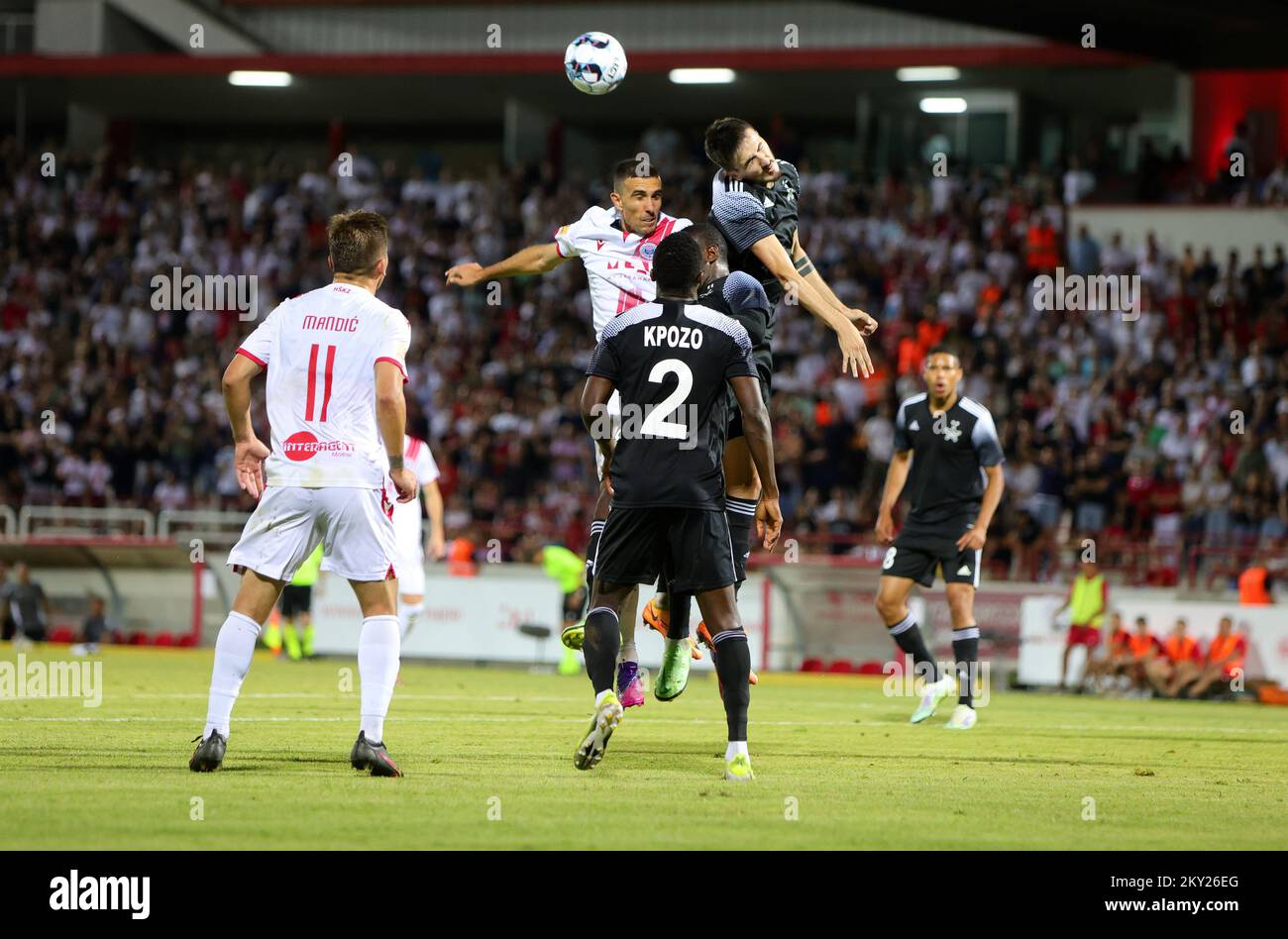 UEFA Champions League 2022/2023 season first qualifying round match between HSK Zrinjski Mostar ...