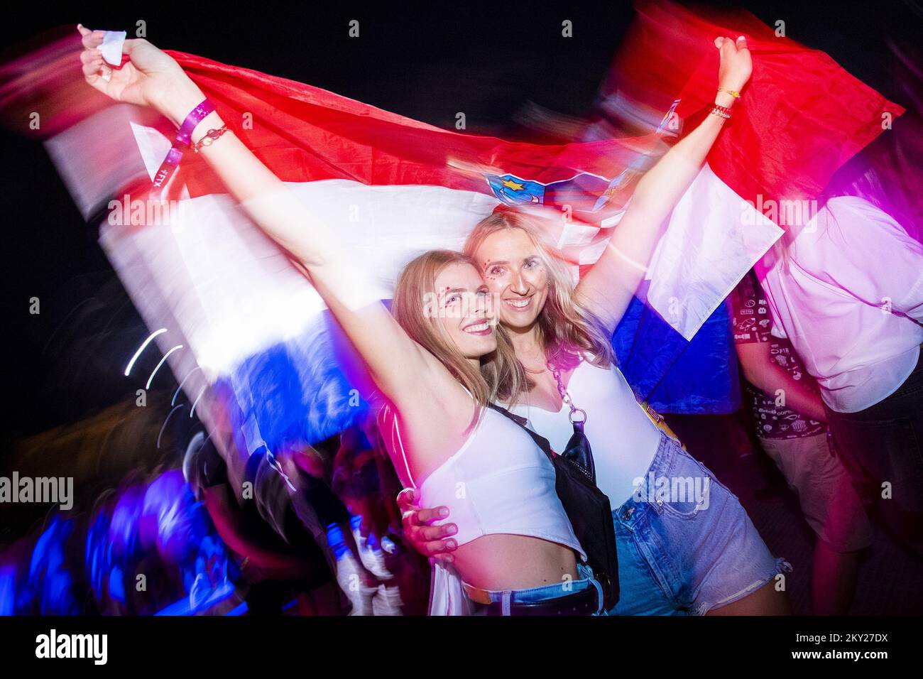 People dance and enjoy the first day of Ultra Europe Festival at Park ...