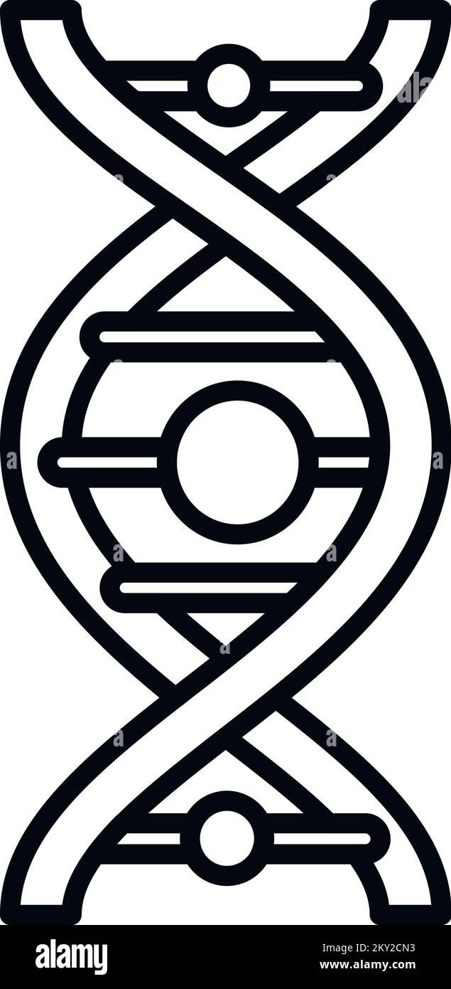 Dna icon outline vector. Lab scientist. Experiment genetic Stock Vector ...