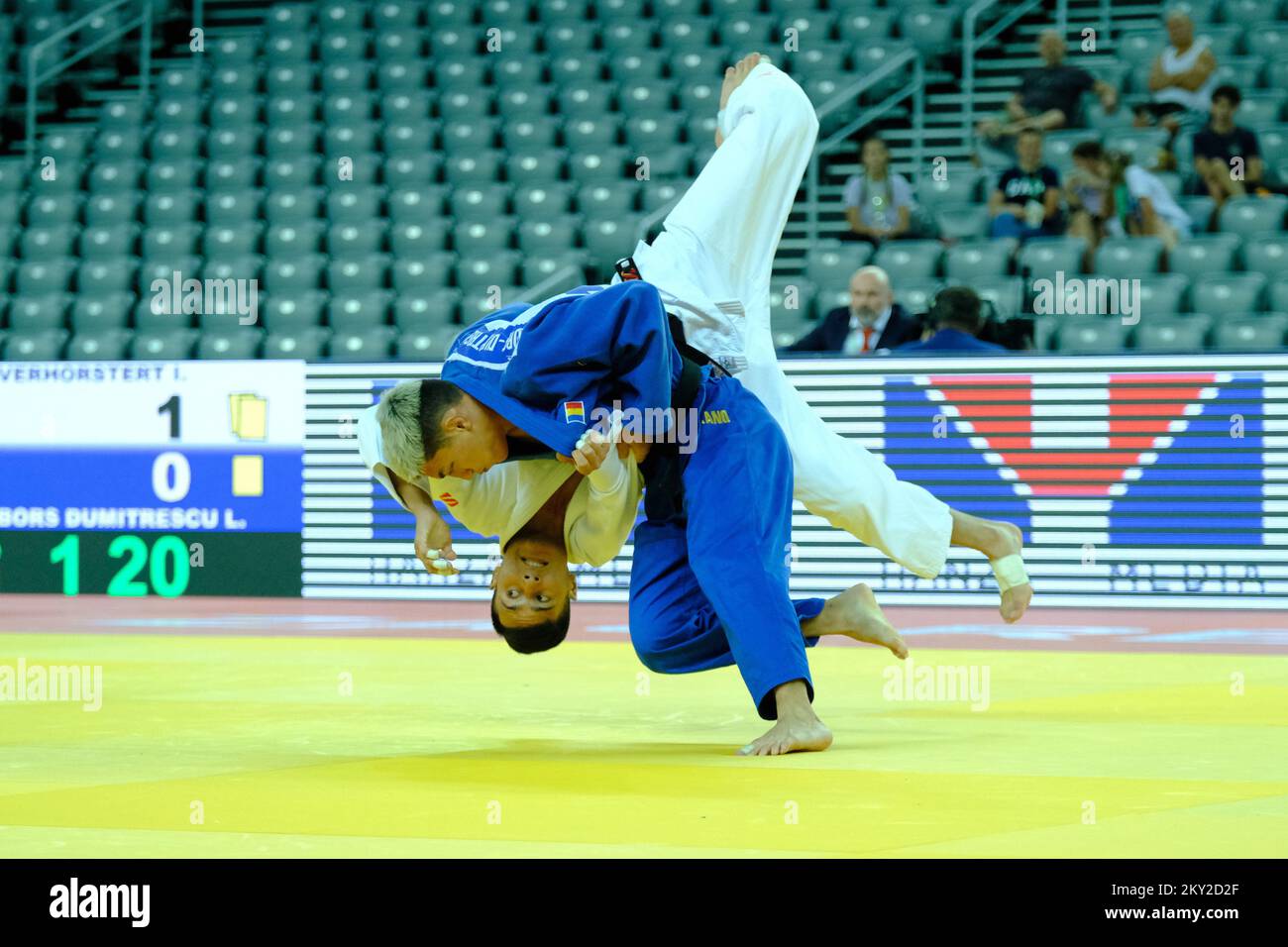 Ivo Verhorstert of Netherlands fights against Lucian Bors Dumitrescu of ...