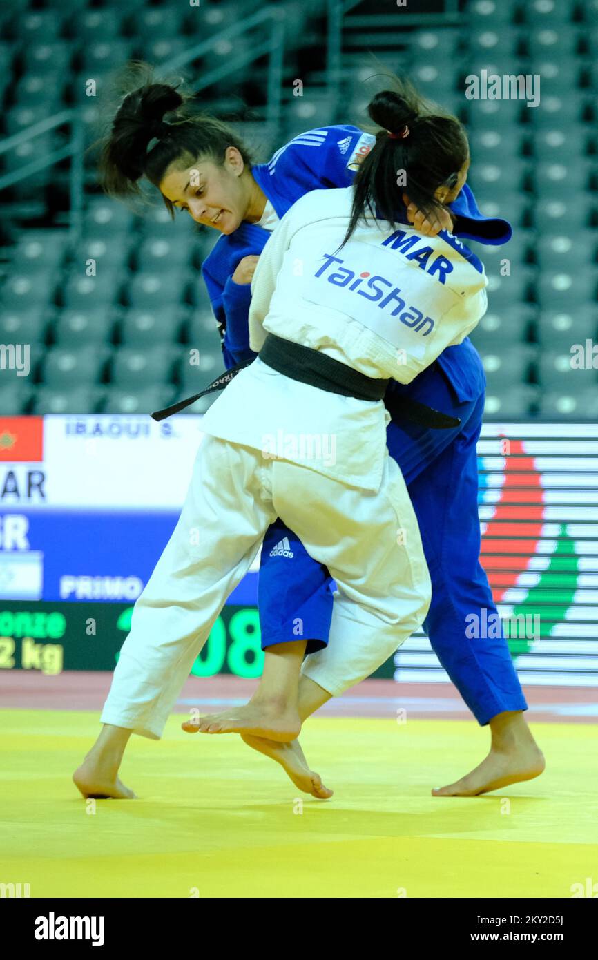 Soumiya Iraoui of Marocco fights against Gefen Primo of Israel during ...