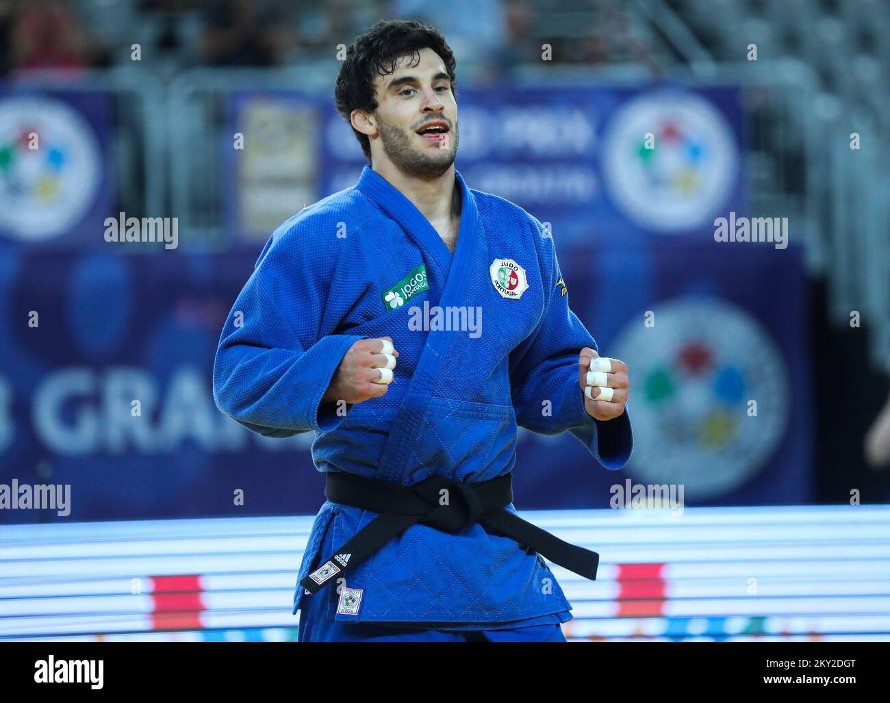 Joao Fernando of Portugal celebrates victory in the category of men's ...