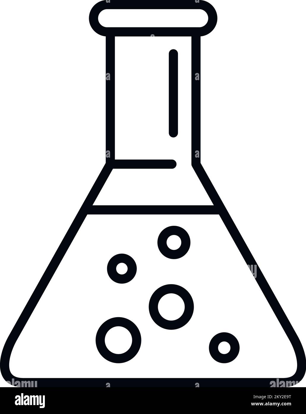 Chemical pot icon outline vector. Lab research. Genetic health Stock ...