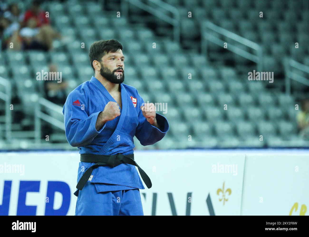Beka Gviniashvili of Georgia wins gold in the category of men up to 90 ...