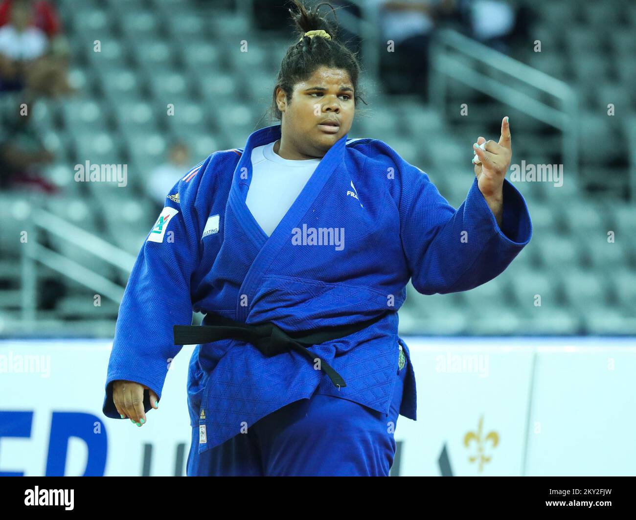 Lea Fontaine of France fights against Larisa Ceric of Bosnia and ...