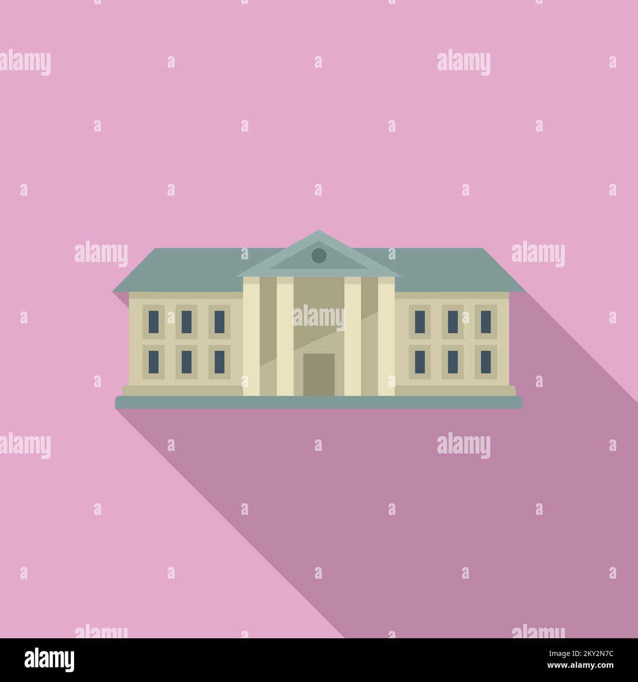 College icon flat vector. School education. Study life Stock Vector ...