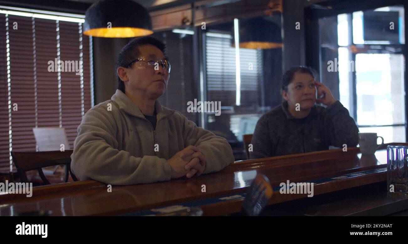 BAD AXE, from left: Chun Siev, Rachel Siev, 2022. © IFC Films ...