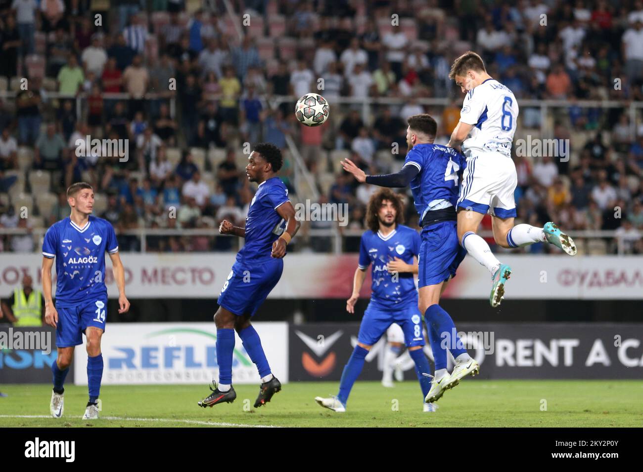 UEFA Champions league Second qualifying round, 2nd leg match FC Shkupi ...
